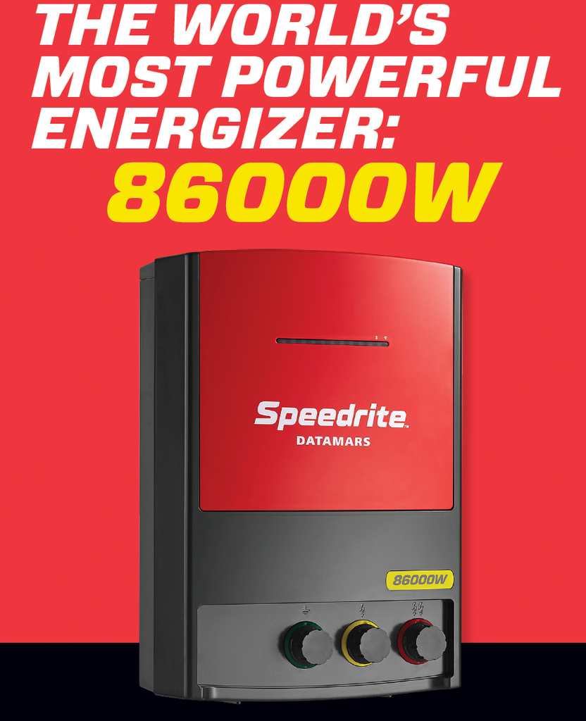 SPEEDRITE 86000W Electric Fence Charger + Remote Fault Finder 540 Mile ...